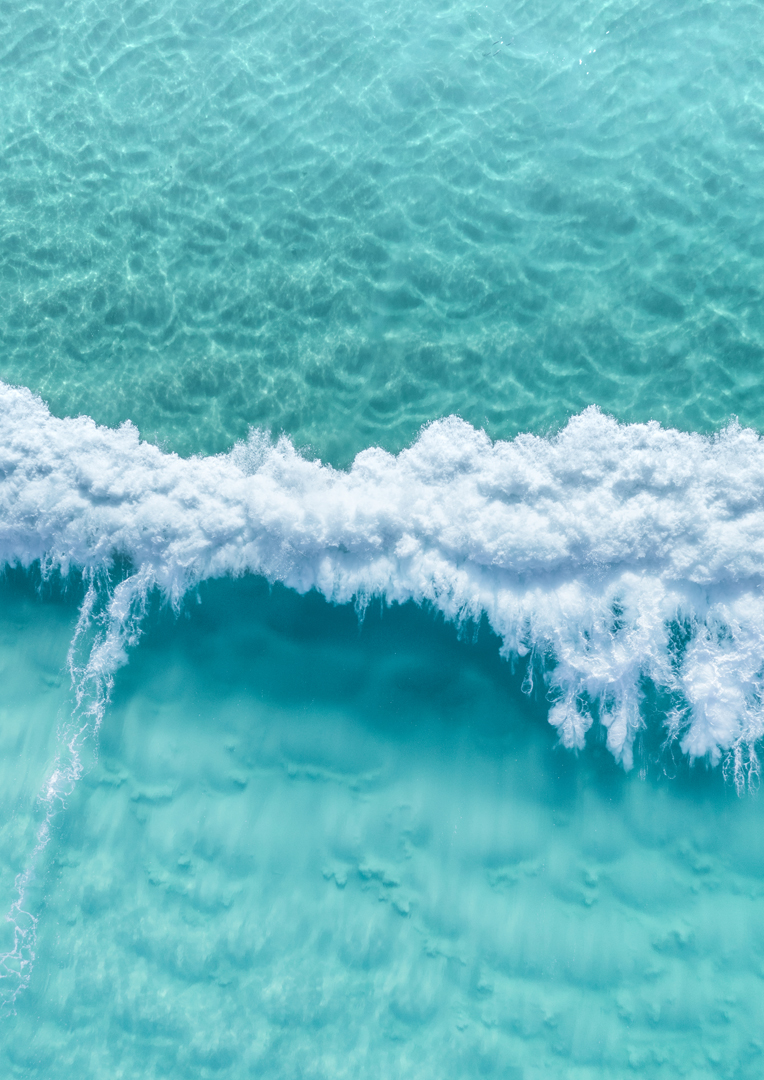 Simple Colour - Aerial Ocean Wall Art Print - Aeroaus